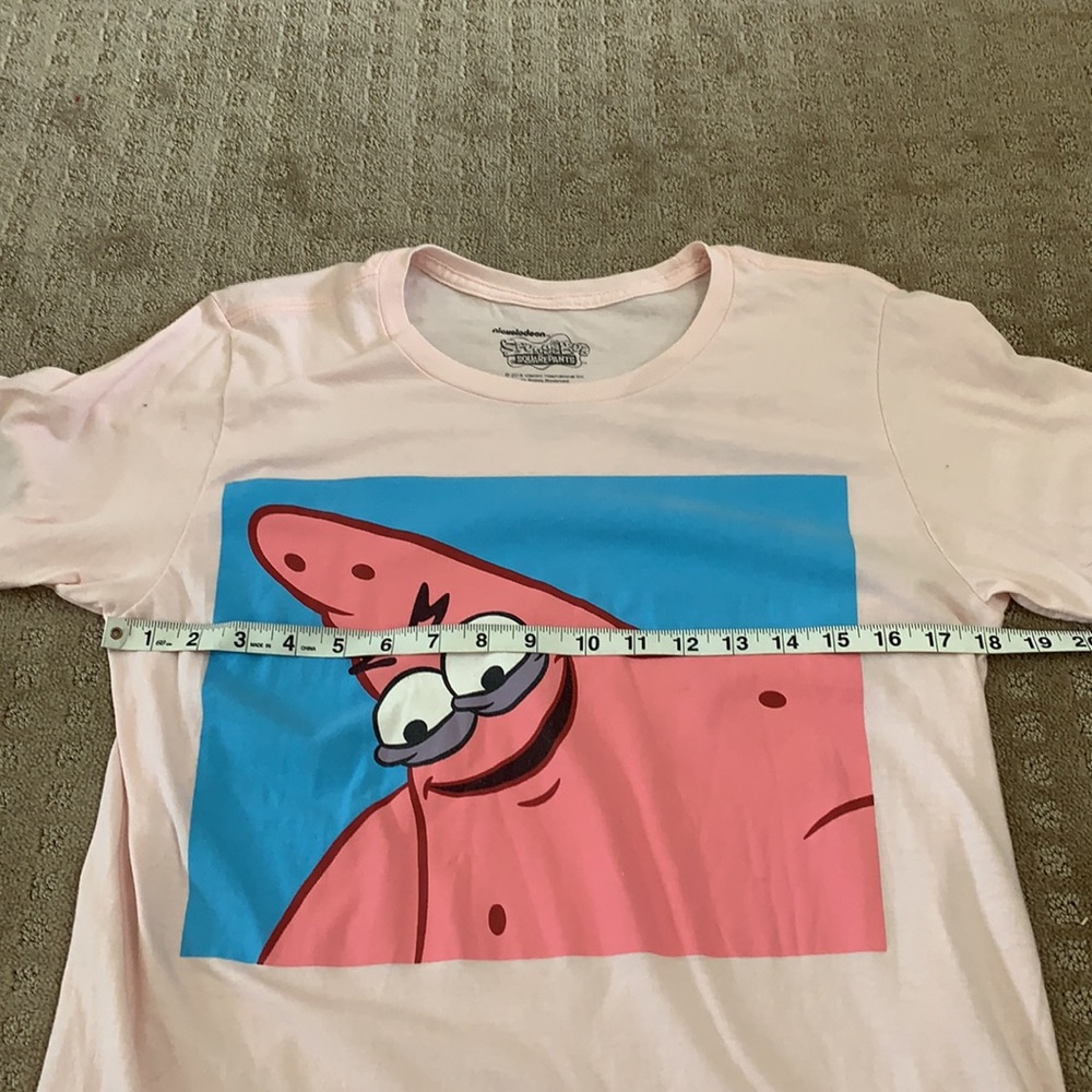 Spongebob Squarepants Patrick Eyelids Pink Tee Medium - Gem